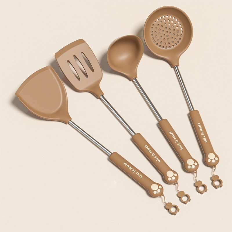 Custom Kitchen Silicone Utensil Set with Holder Factory
