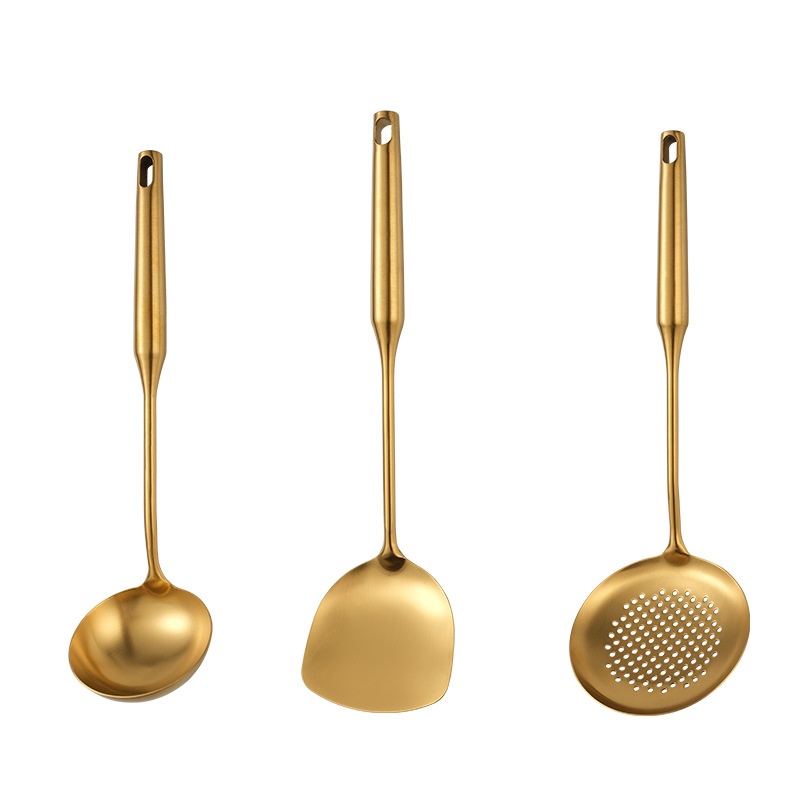 Custom Gold Cooking Utensils Set Stainless Steel Supplier