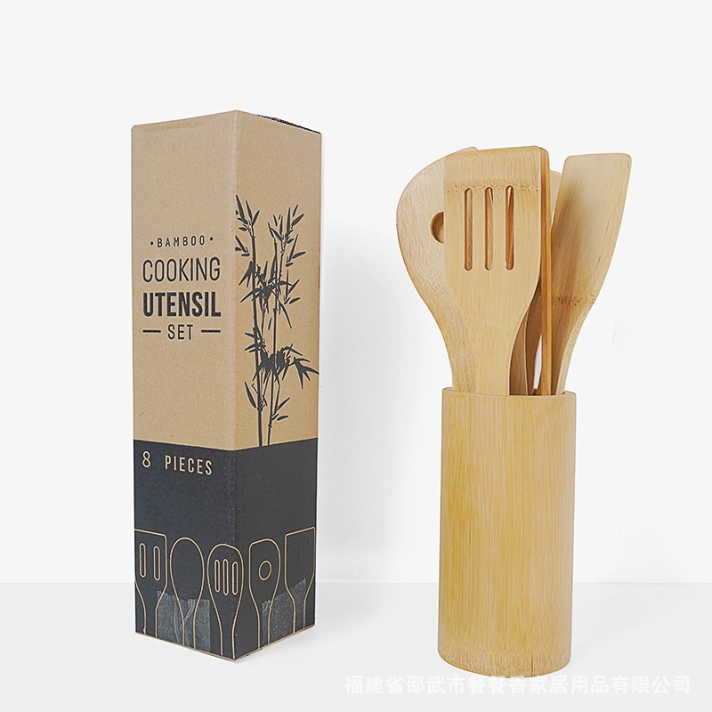 OEM Wholesale Bamboo Kitchen Utensils Set