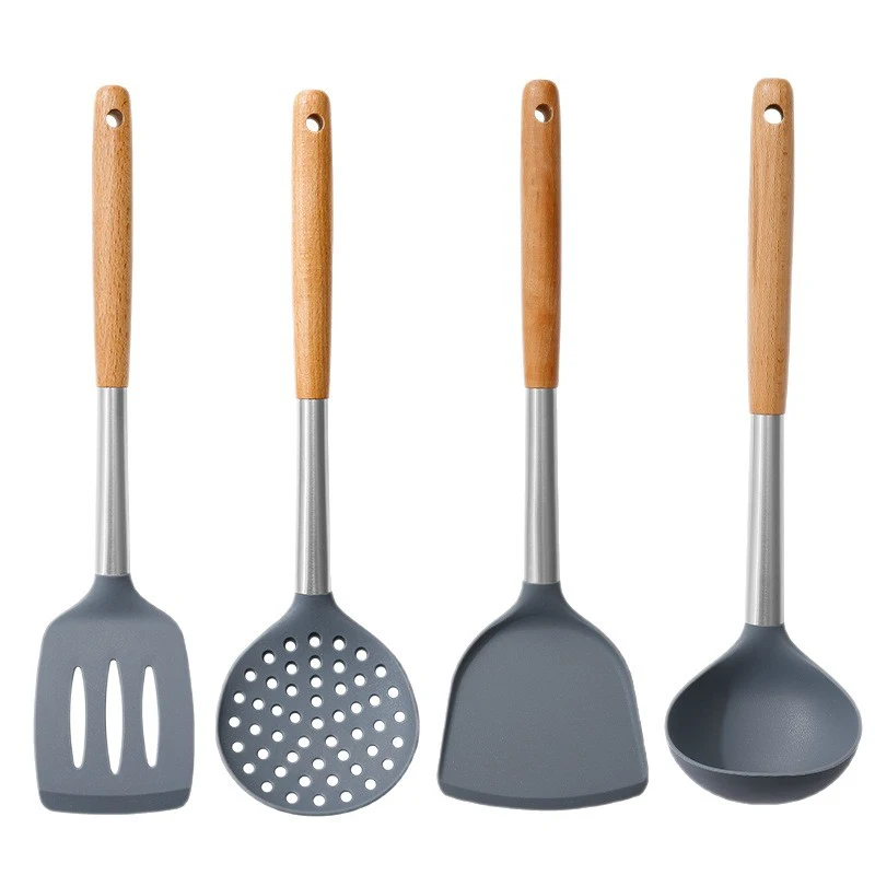 Stainless Steel And Silicone Cooking Utensils