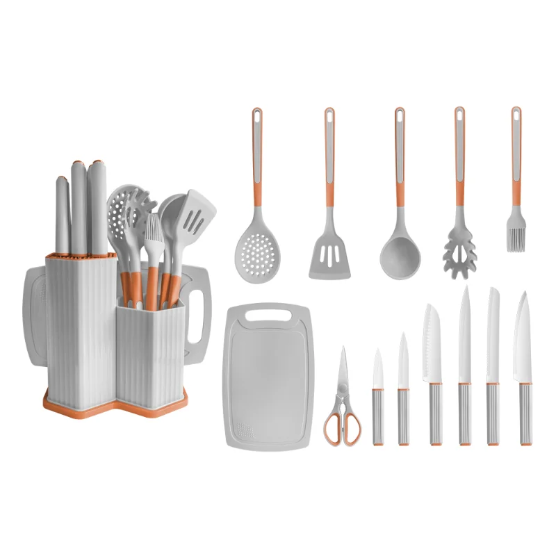 Wholesale Silicone Kitchenware With Kithen Knife And Cutting Board